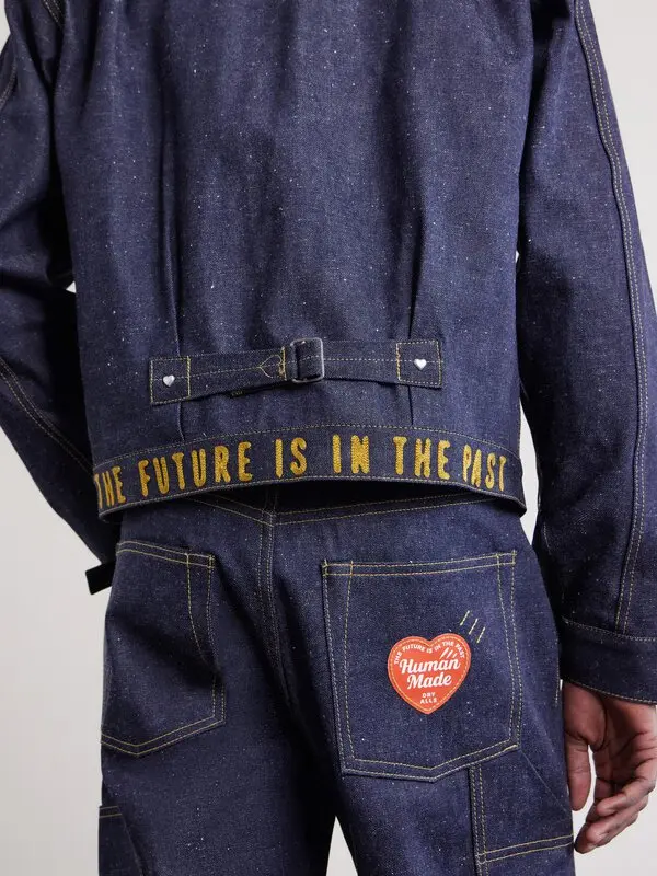 HUMAN MADE Pleated Denim Trucker Jacket