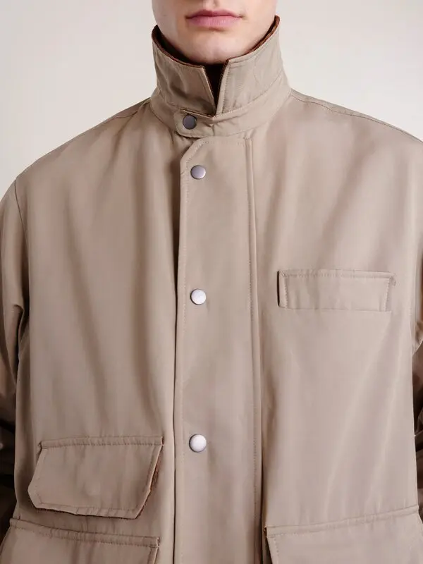 FRIZMWORKS Royal Hunting Corduroy-trimmed Cotton-blend Jacket - Neutrals
