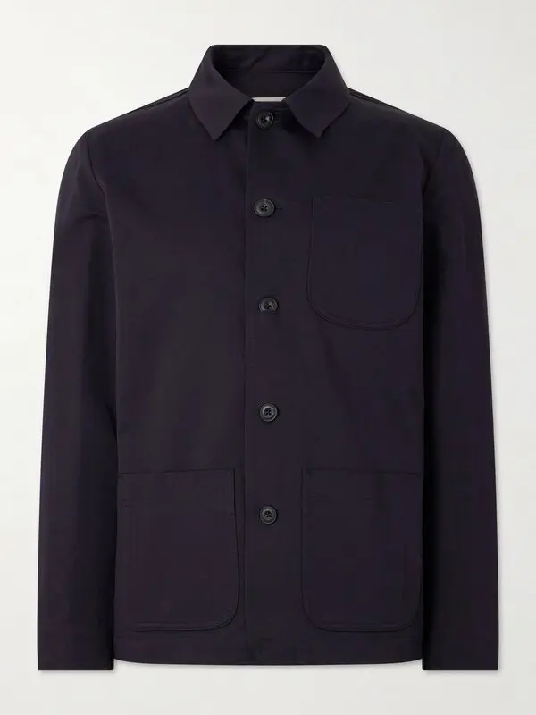 Altea Constantin Cotton And Linen-blend Overshirt - Blue