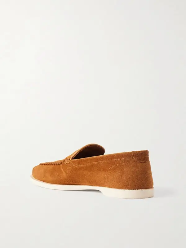 John Lobb Pace Suede Loafers - Brown