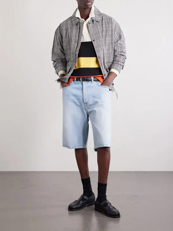DRAKE'S Striped Cotton-jersey Rugby Shirt