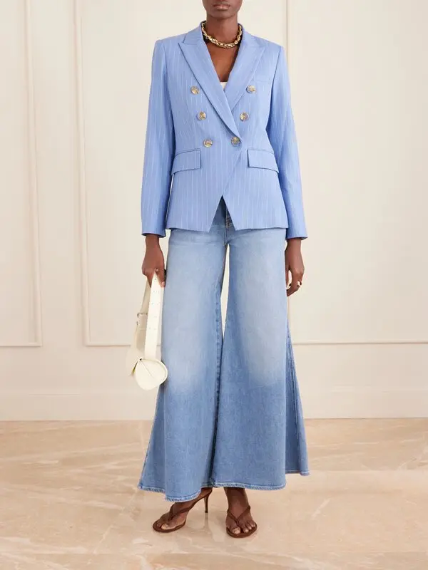 Veronica Beard Miller Pinstriped Blazer - Blue