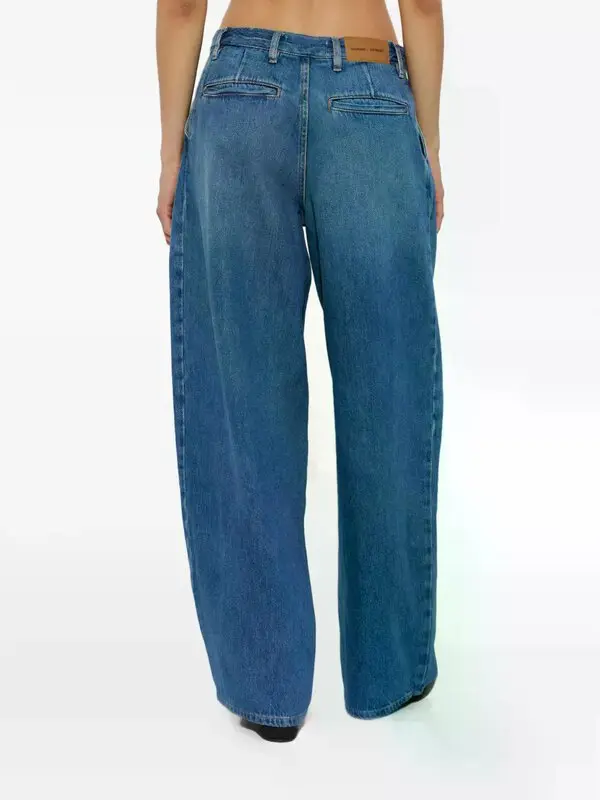 SAMSOE SAMSOE Saharperfluid Pleated Jeans - Blue