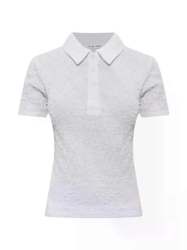 SAMSOE SAMSOE Sadaisy Collared Polo Top - White