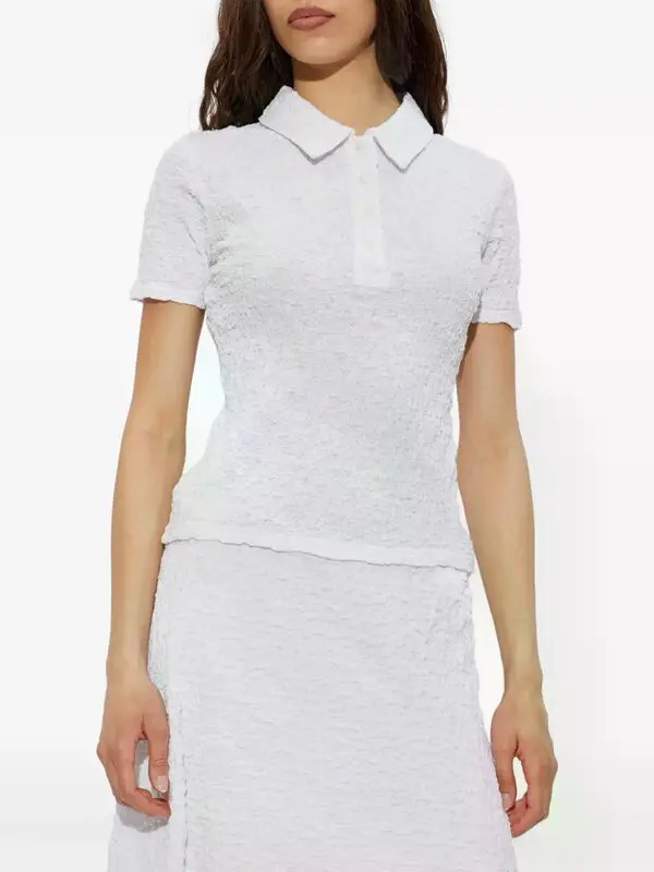 SAMSOE SAMSOE Sadaisy Collared Polo Top - White