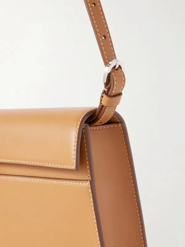 Savette Symmetry Leather Shoulder Bag - Brown