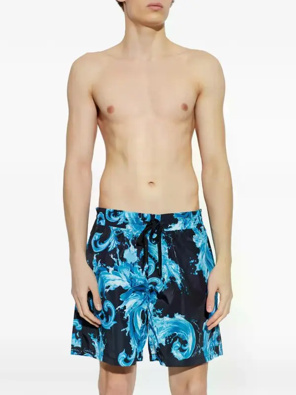 Versace Patterned Drawstring Shorts