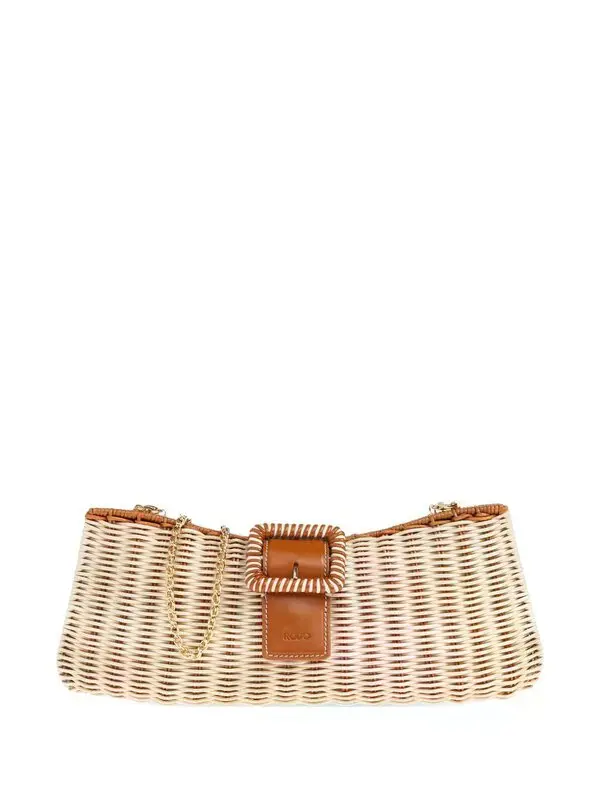 Rodo Buckled Clutch Bag - Neutrals
