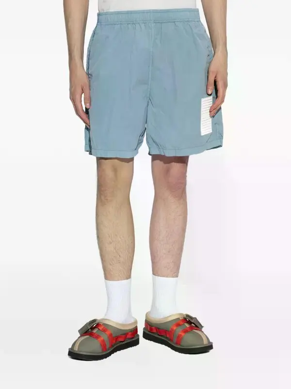 Stone Island Logo-detail Swim Shorts - Blue