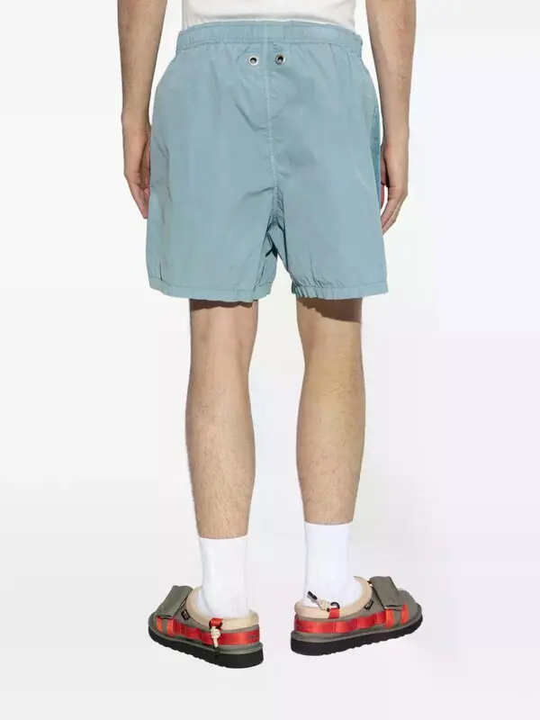Stone Island Logo-detail Swim Shorts - Blue