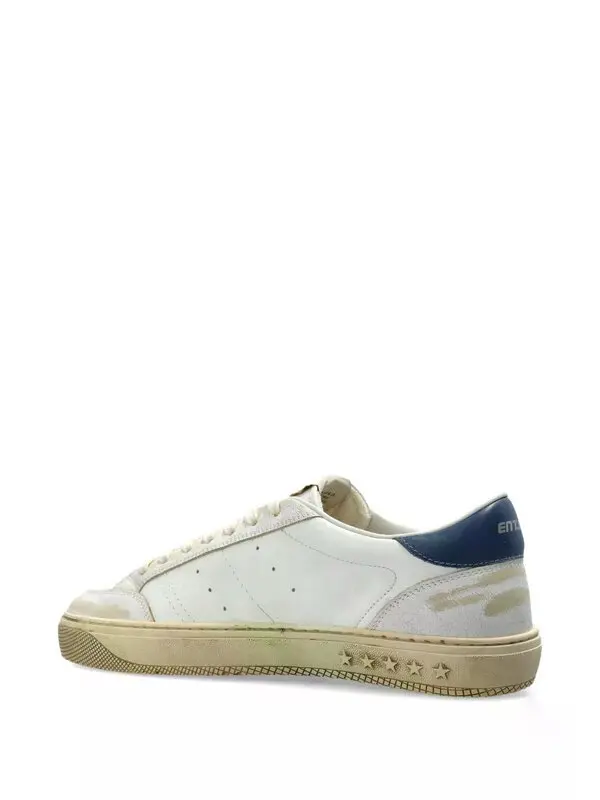ENTERPRISE JAPAN Star Appliqué Leather Sneakers