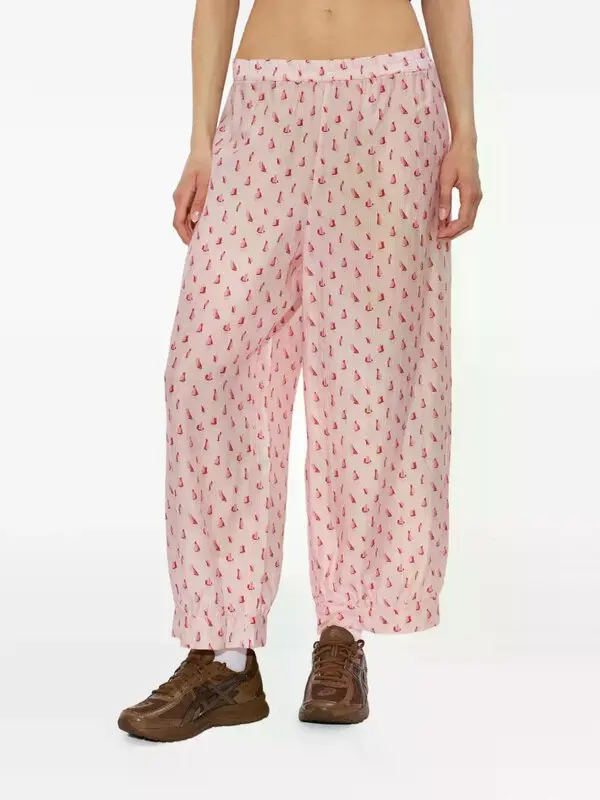 American Vintage Sailboat Print Trousers