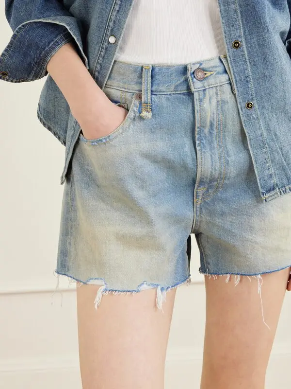 R13 X-bf Denim Shorts