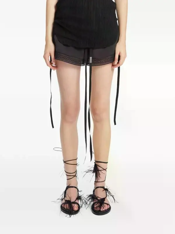 ANN DEMEULEMEESTER Sukhada Feather Tie Sandals
