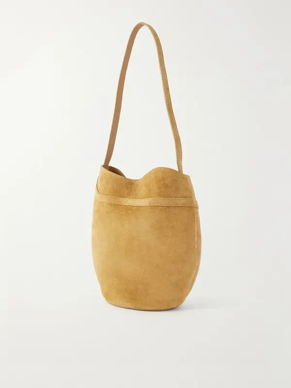 LIFFNER Belted Suede Bucket Bag