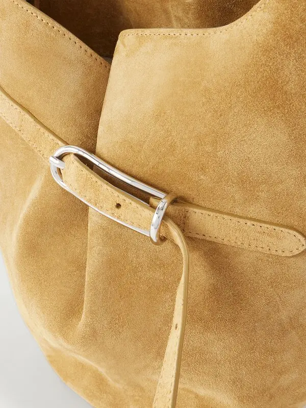 LIFFNER Belted Suede Bucket Bag