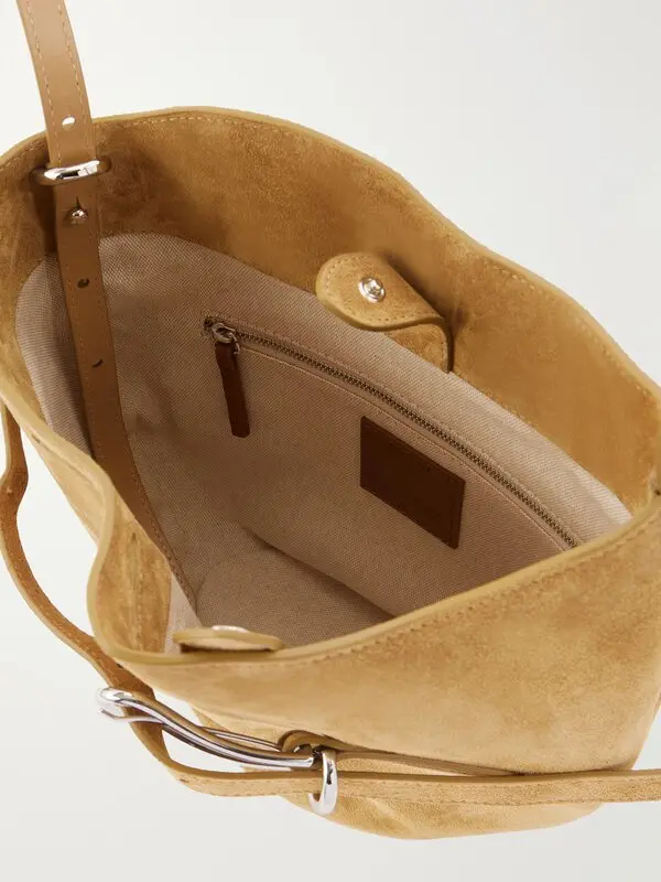LIFFNER Belted Suede Bucket Bag