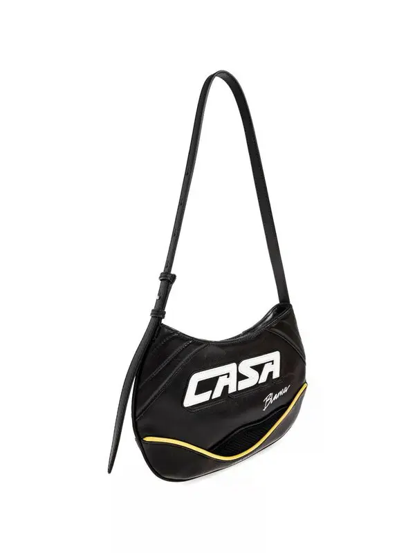 Casablanca Logo-lettering Leather Shoulder Bag
