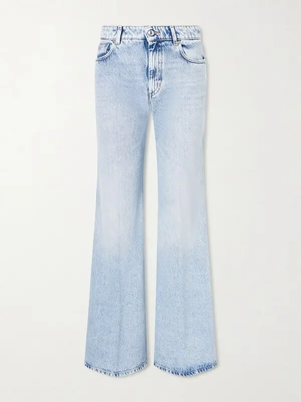 Sportmax Spxzero Low-rise Wide-leg Jeans - Blue
