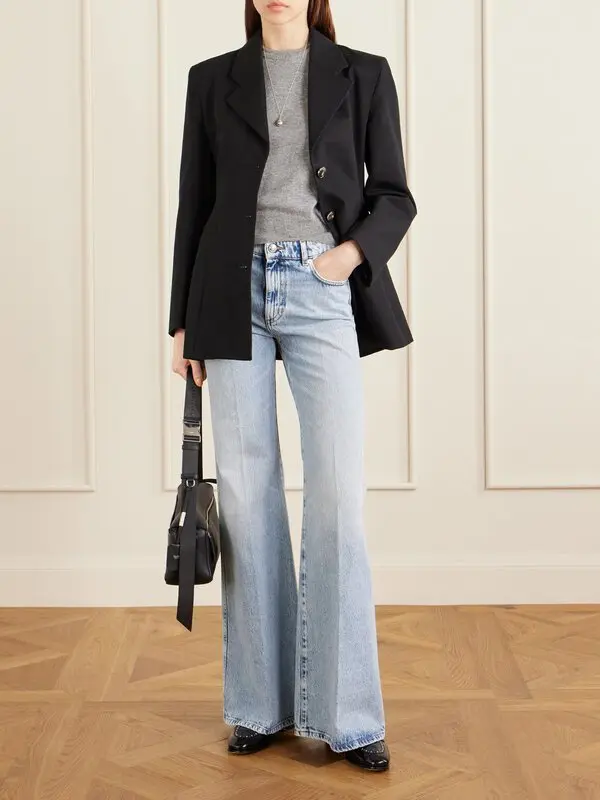 Sportmax Spxzero Low-rise Wide-leg Jeans - Blue
