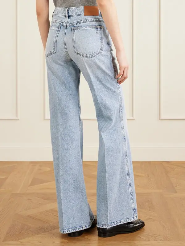 Sportmax Spxzero Low-rise Wide-leg Jeans - Blue