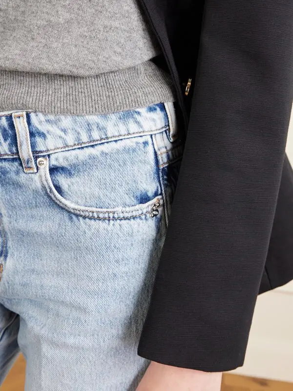 Sportmax Spxzero Low-rise Wide-leg Jeans - Blue