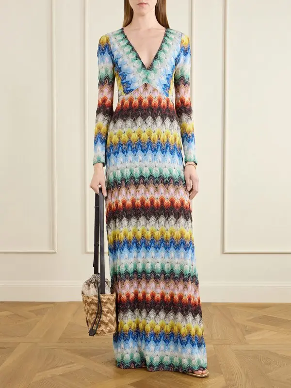 Missoni Striped Raffia Bucket Bag - Neutrals