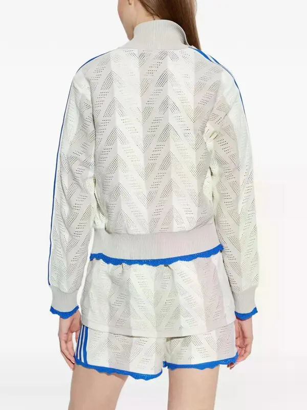 Adidas Stripe Open-knit Sweatshirt