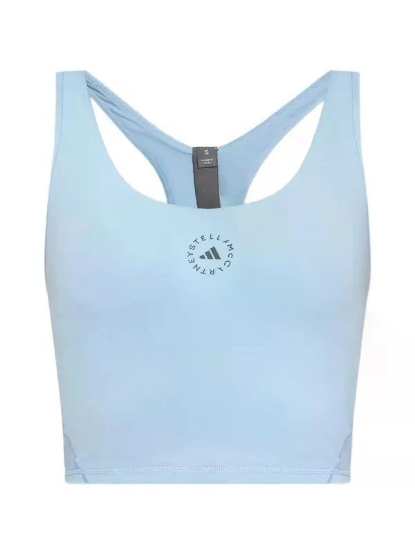 Adidas By Stella McCartney Logo Racerback Tank Top - Blue