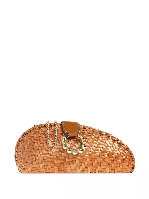 Rodo Raffia Top Handle Clutch