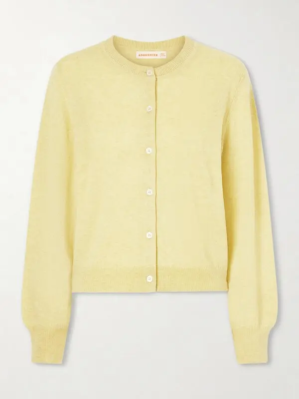 Daughter Enya Cashmere And Cotton-blend Cardigan - Yellow
