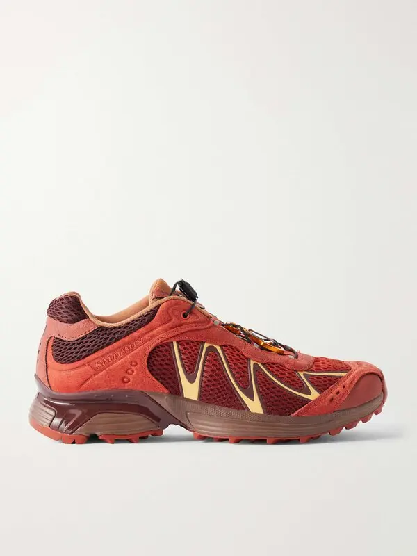 SALOMON Xt-whisper Tpu And Suede-trimmed Mesh Sneakers - Red
