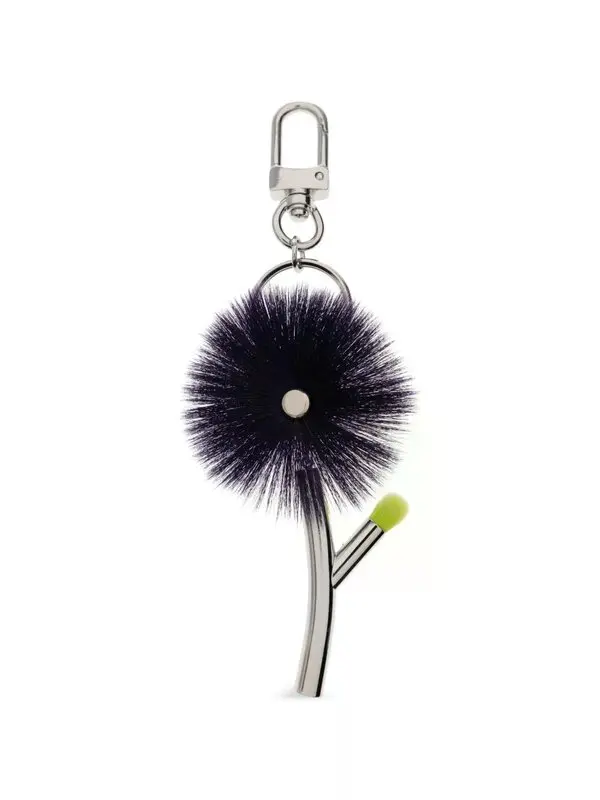 Issey Miyake Flower Charm Keyring - Silver