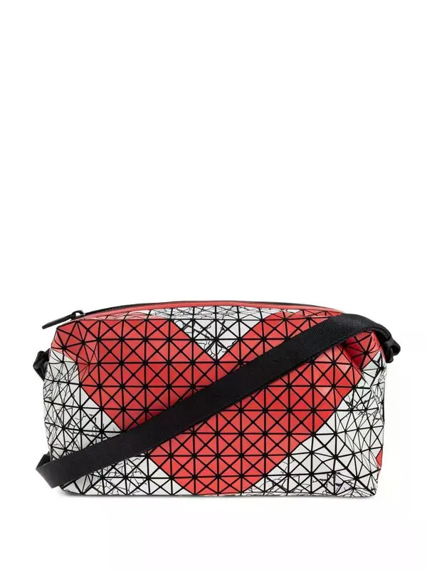 Issey Miyake Geometric Print Shoulder Bag - Red