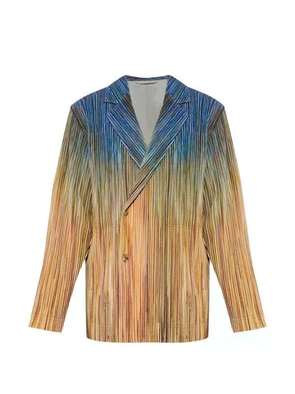 Issey Miyake Paint Brush Close-up Double-breasted Blazer