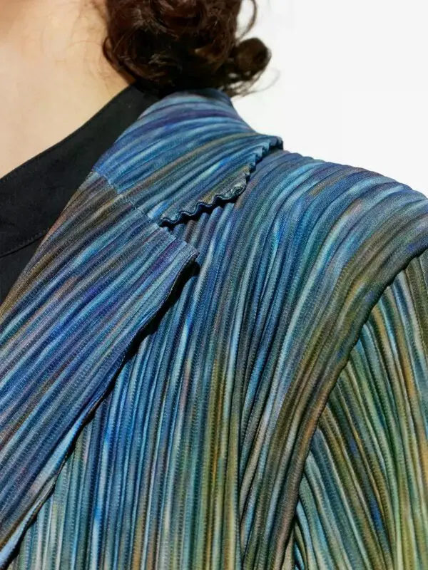 Issey Miyake Paint Brush Close-up Double-breasted Blazer