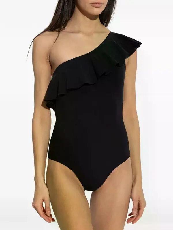 Isabel Marant Étoile Sicilya Ruffled Swimsuit - Black