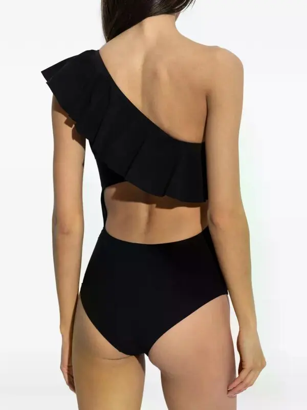 Isabel Marant Étoile Sicilya Ruffled Swimsuit - Black