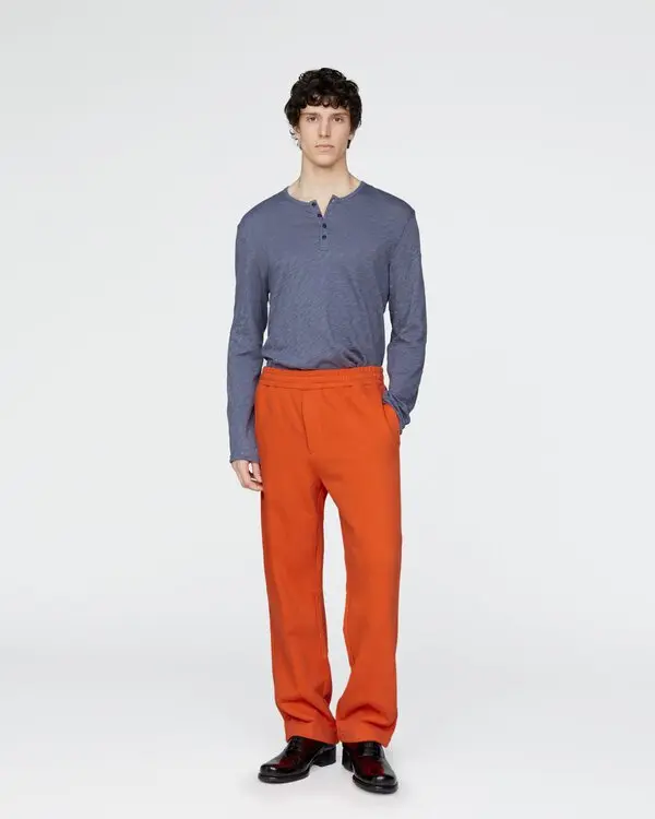 ATM Anthony Thomas Melillo French Terry Straight Leg Sweatpants Cotton - Tomato