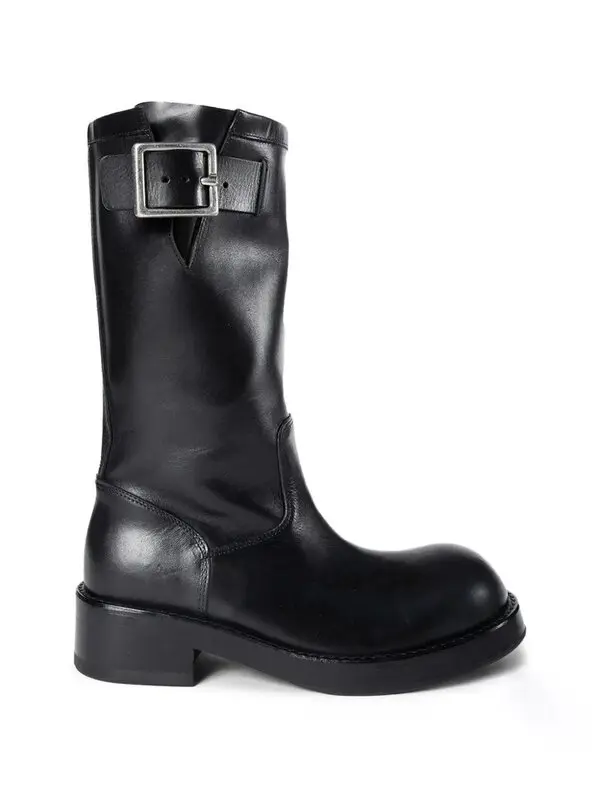 ANN DEMEULEMEESTER Leather Biker Boots