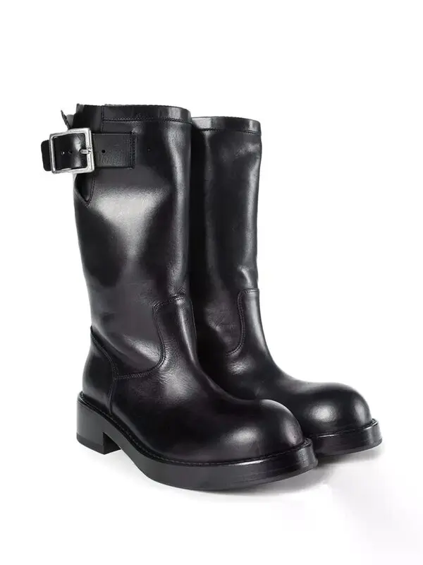 ANN DEMEULEMEESTER Leather Biker Boots