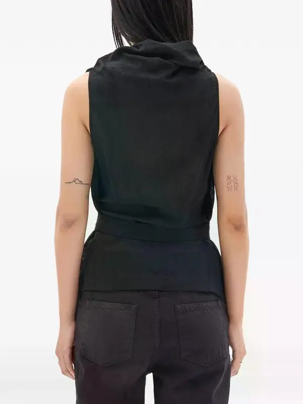 ANN DEMEULEMEESTER Macy Cowl-neck Belted Top