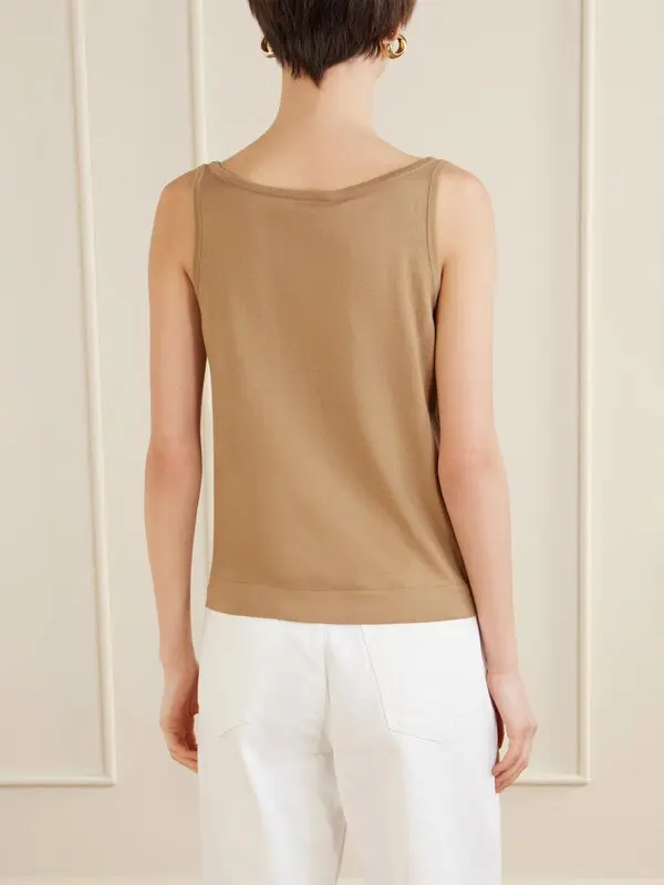 Max Mara Cotton-jersey Tank - Brown