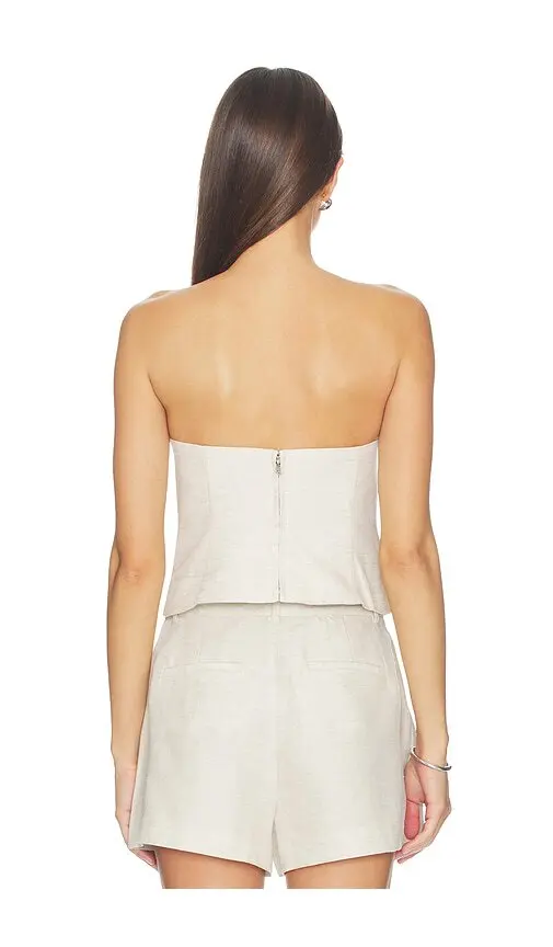 Good American Linen Strapless Top