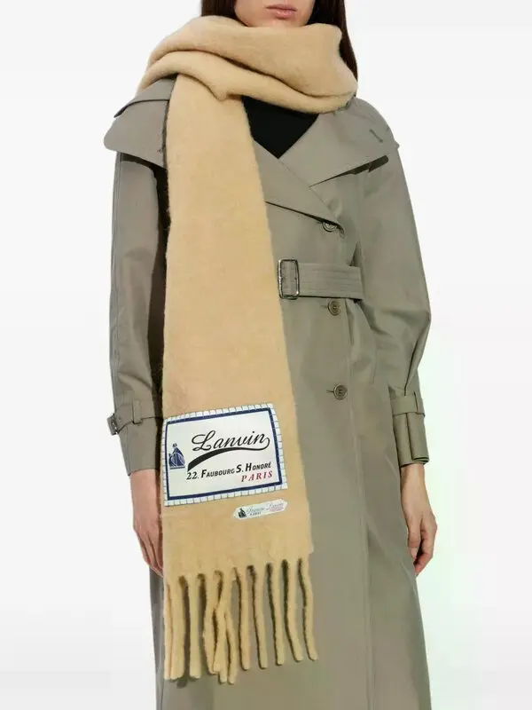 LANVIN Fringed Scarf - Neutrals