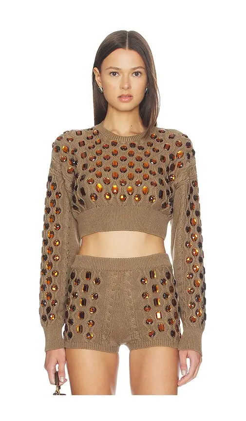 Giuseppe Di Morabito Embellished Crew Neck Sweater