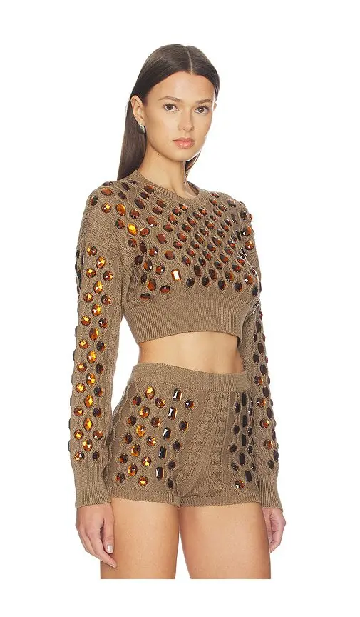 Giuseppe Di Morabito Embellished Crew Neck Sweater