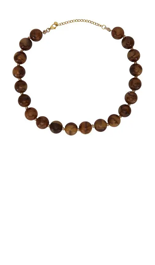 8 Other Reasons Amber Stone Necklace - Brown