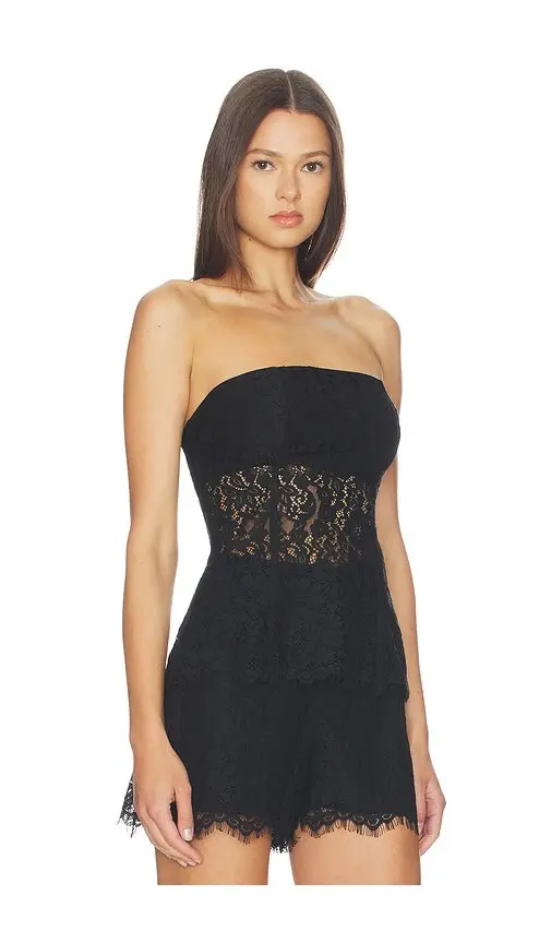 Cami Nyc Bijou Strapless Lace Top - Black