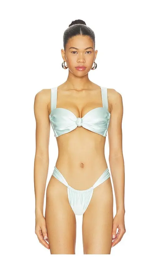 MONTCE X Elsa Hosk Hayden Bikini Top - Seafoam Silkie